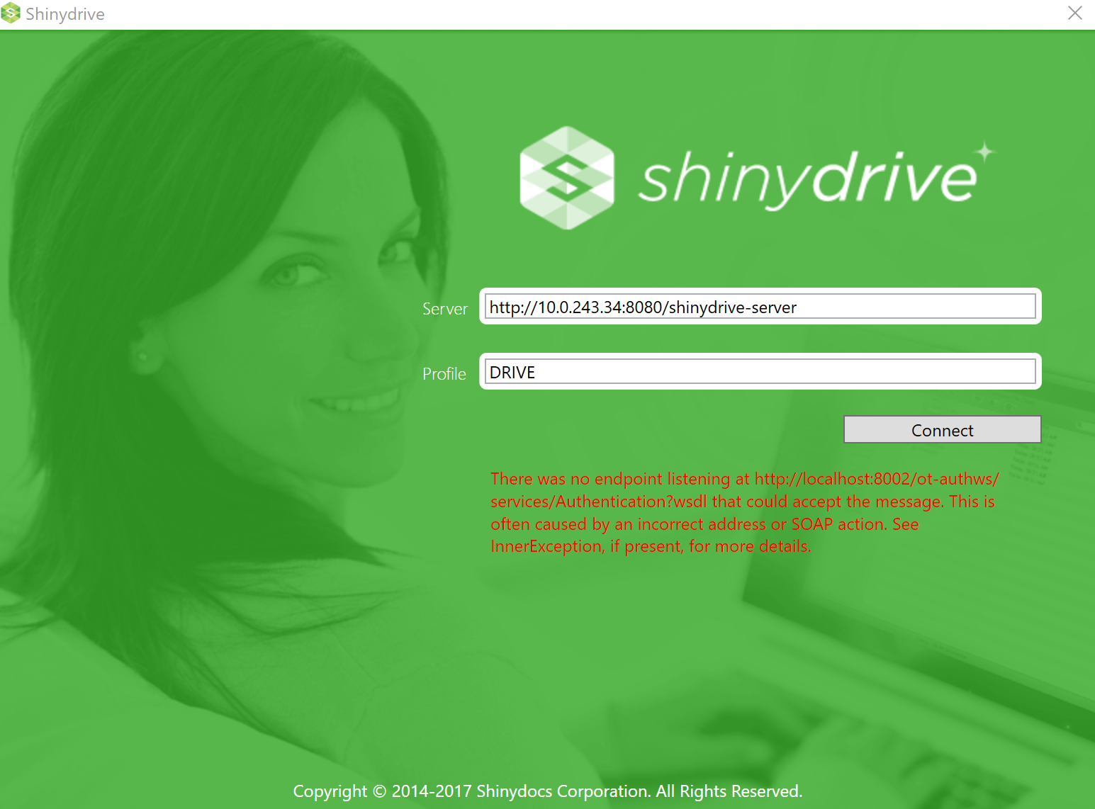 There was no endpoint listening at [URL] that could accept the message.